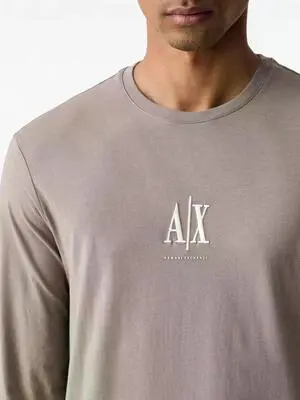 Armani Exchange Logo-embroidered Long-sleeve T-shirt