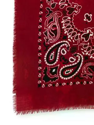 Destin Paisley-print Frayed Scarf