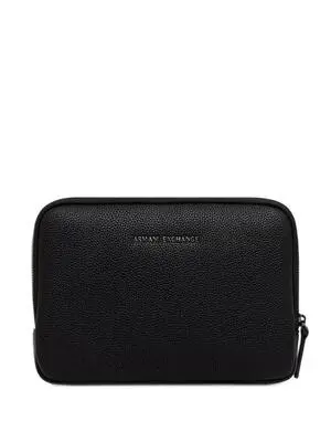 Armani Exchange Pebbled Clutch Bag - Black