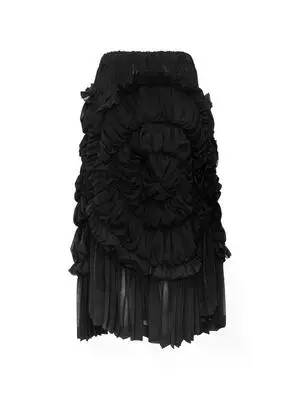 Comme Des Garçons Tiered Ruffled Midi Skirt