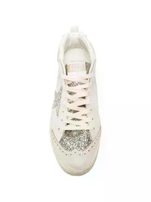 GOLDEN GOOSE Mid Star Glitter-patch Sneakers