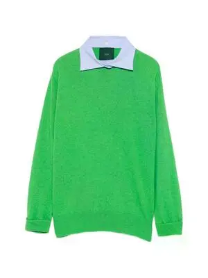 MAISON JEJIA Nina Layered-collar Sweater - Green