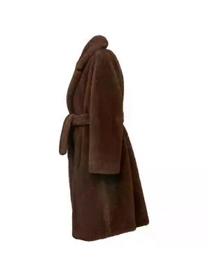 Max Mara Faux-fur Belted Coat