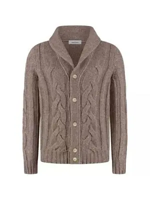 GRAN SASSO Cable-knit Shawl-collar Cardigan