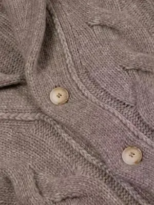 GRAN SASSO Cable-knit Shawl-collar Cardigan