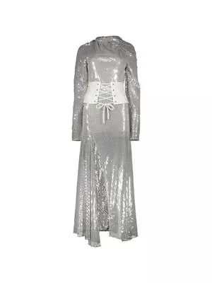 ELLERY Sequin-embellished Corset-style Maxi Dress