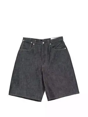 KURO Contrast-stitch Denim Shorts