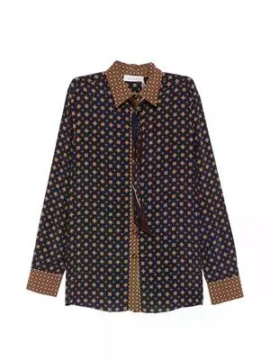 Zimmermann Geometric-print Pussy-bow Shirt