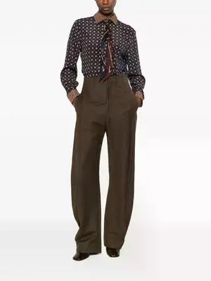 Zimmermann Geometric-print Pussy-bow Shirt