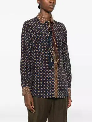 Zimmermann Geometric-print Pussy-bow Shirt