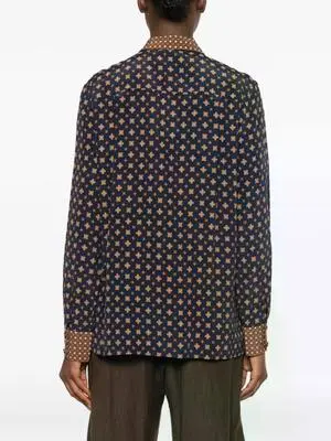 Zimmermann Geometric-print Pussy-bow Shirt