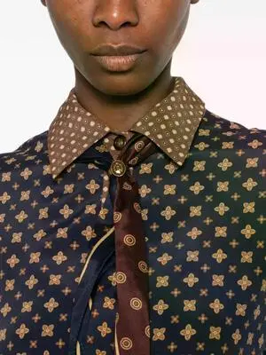 Zimmermann Geometric-print Pussy-bow Shirt