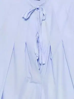 MAISON JEJIA Daria Pleated Tie-neck Blouse
