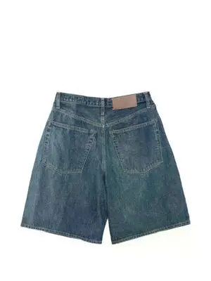 KURO Faded-effect Denim Shorts