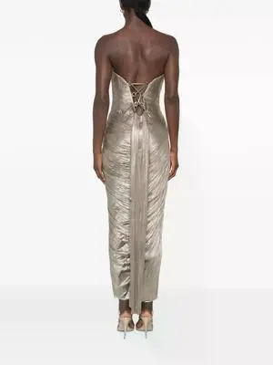 MARIA LUCIA HOHAN Cut-out Lace-up Maxi Dress