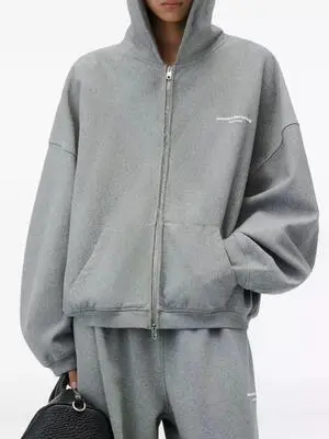 Alexander Wang Logo-print Oversized Zip-up Hoodie