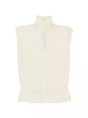 Rick Owens Ribbed Turtleneck Top - Neutrals