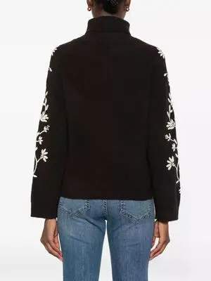 I BLUES Floral-embroidered Roll-neck Sweater