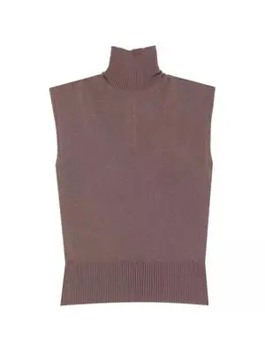 Rick Owens Turtleneck Sleeveless Top - Brown