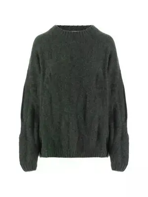 ALLUDE Crew-neck Long-sleeve Sweater