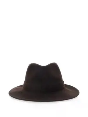 TWINSET Logo-plaque Wool Hat - Brown