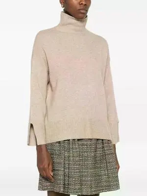 I BLUES Palanca Roll-neck Side-slit Pullover