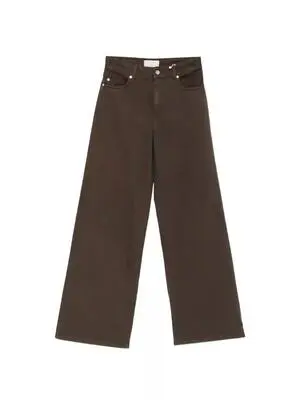 I BLUES Wide Leg Denim Jeans - Brown