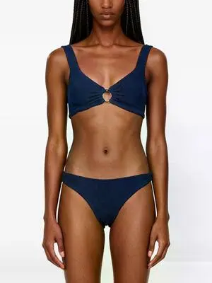 Hunza G Hunza G Julia Ring-Detail Crinkled Bikini Blue