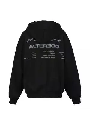 ALTER EGO Logo-print Zip-up Hoodie