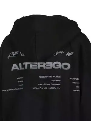 ALTER EGO Logo-print Zip-up Hoodie