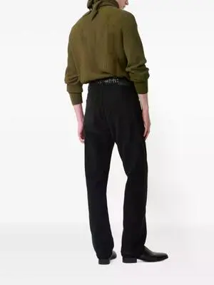 Studio Nicholson Oran Ribbed-knit High-neck Cardigan - Green