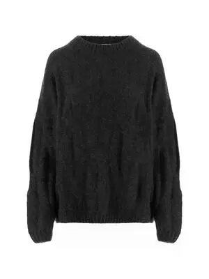 ALLUDE Ribbed-trim Crew-neck Sweater