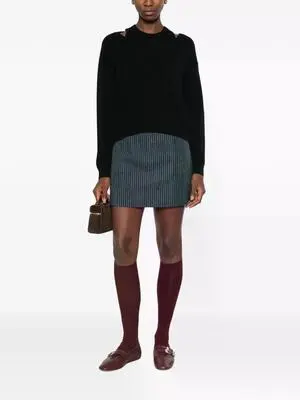 I BLUES Cut-out Layered-effect Top