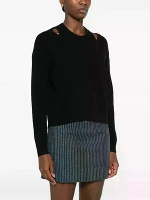 I BLUES Cut-out Layered-effect Top