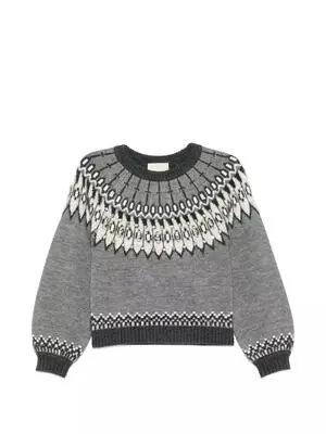 I BLUES Crystal-embellished Fair Isle Sweater