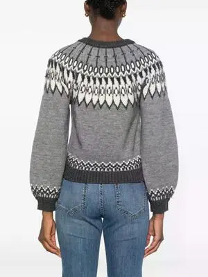 I BLUES Crystal-embellished Fair Isle Sweater