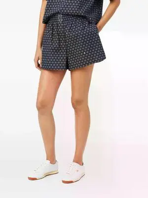 Lacoste Oversized Printed Shorts - Blue