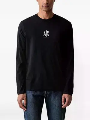 Armani Exchange Logo-embroidered Long-sleeve T-shirt