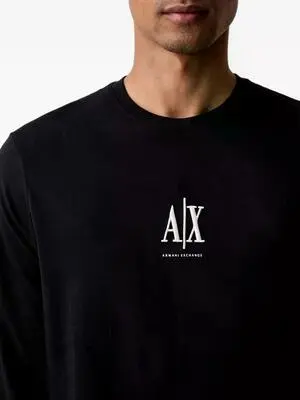 Armani Exchange Logo-embroidered Long-sleeve T-shirt