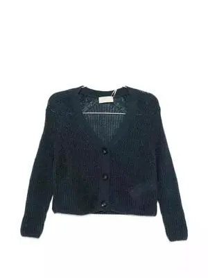 I BLUES Ribbed-knit V-neck Cardigan