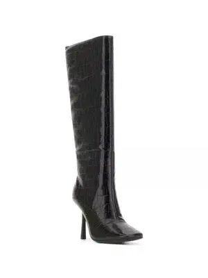 TWENTY FOURHAITCH Veoma Crocodile-effect Square-toe Boots