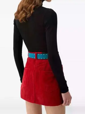 Versace Embroidered-logo Wool Knit Turtleneck Sweater
