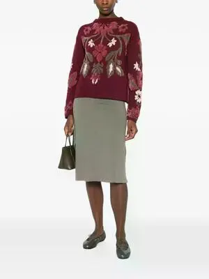 I BLUES Floral-intarsia Sweater