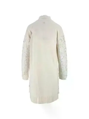 Ermanno Scervino Lace-panelled High-neck Mini Dress