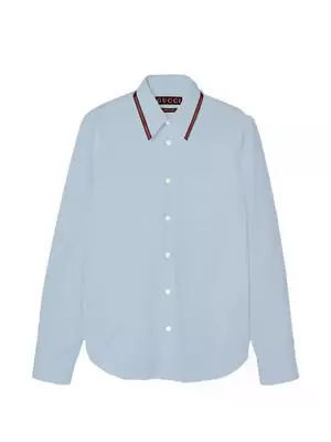 Gucci Oxford Cotton Shirt With Web