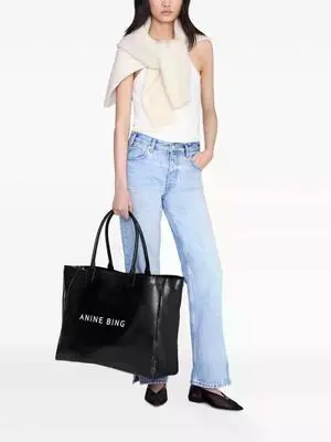 ANINE BING Leo Coated Canvas Tote