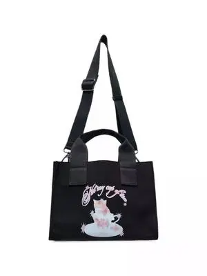 MSGM Graphic Print Small Two-way Tote Bag - Black