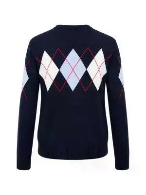 MSGM Argyle Crew-neck Cardigan