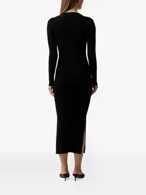 Armani Exchange Ribbed Long-sleeve Dress