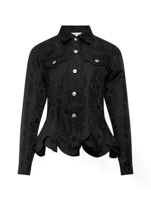 Comme Des Garçons Floral-jacquard Layered Jacket